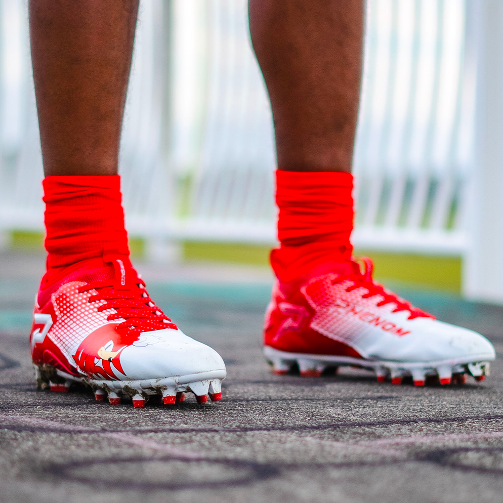 Knuckles the Echidna Football Cleats - by Phenom Elite — Phenom Elite Brand
