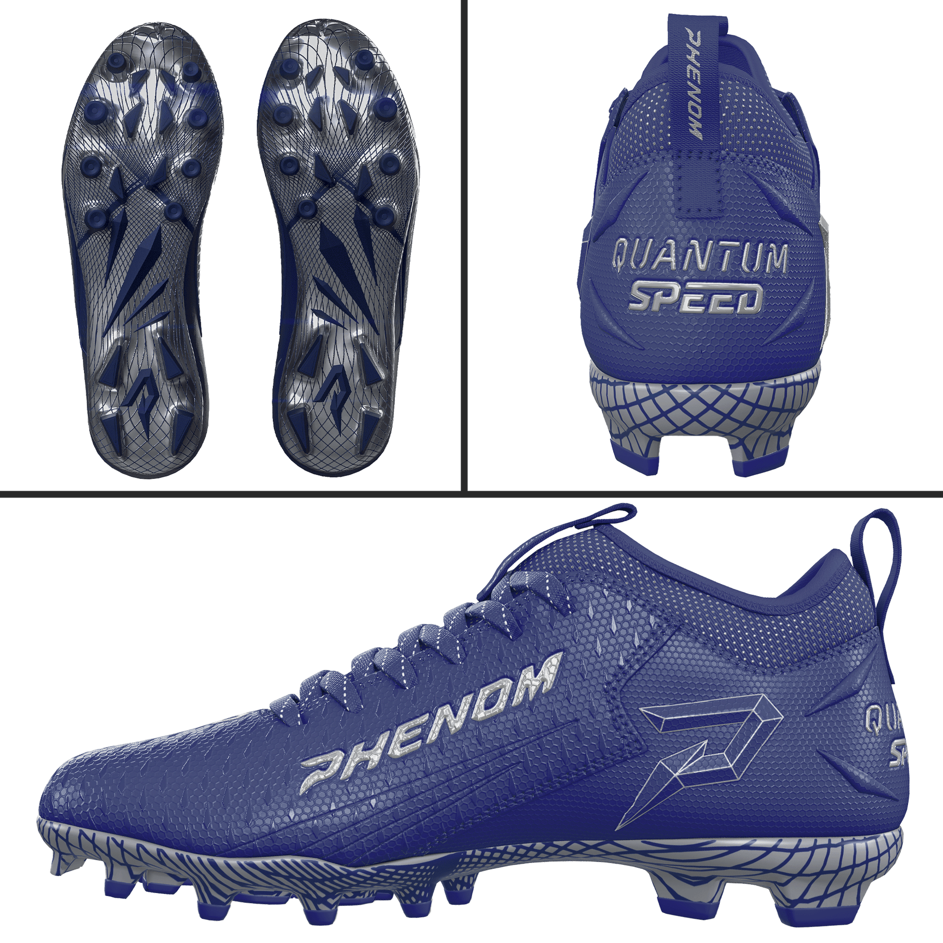 Phenom Elite Quantum Speed 2.0 Football Cleats - Team Colors — Phenom ...