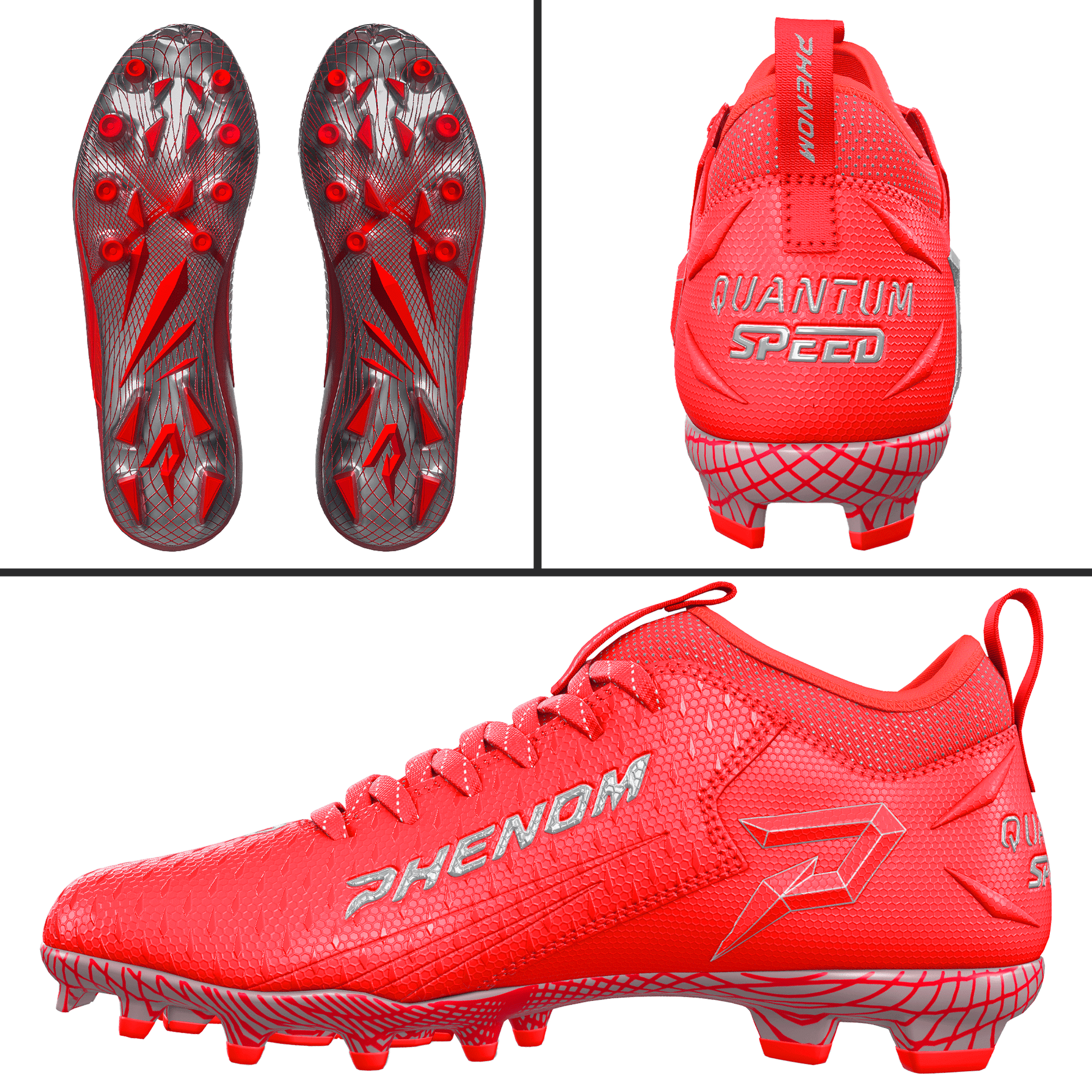 Phenom Elite Quantum Speed 2.0 Football Cleats - Team Colors — Phenom ...