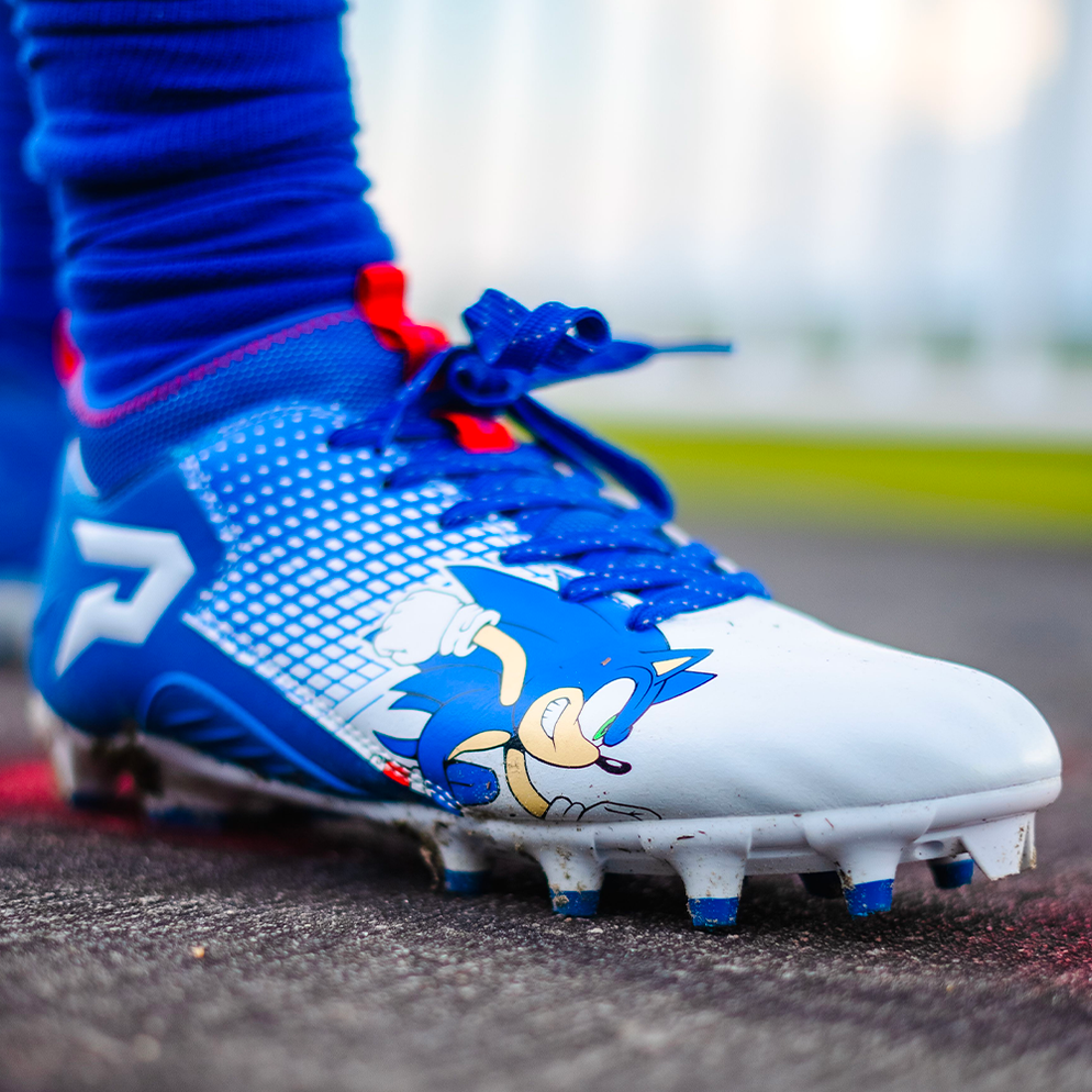 Sonic the Hedgehog Football Cleats - Quantum Speed by Phenom Elite ...